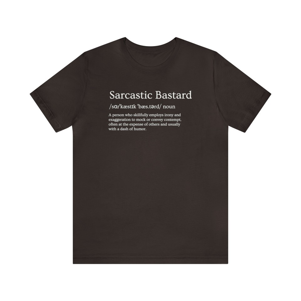 MEN'S SARCASTIC Bastard Definition T-Shirt - Soft Cotton Blend - Sizes ...