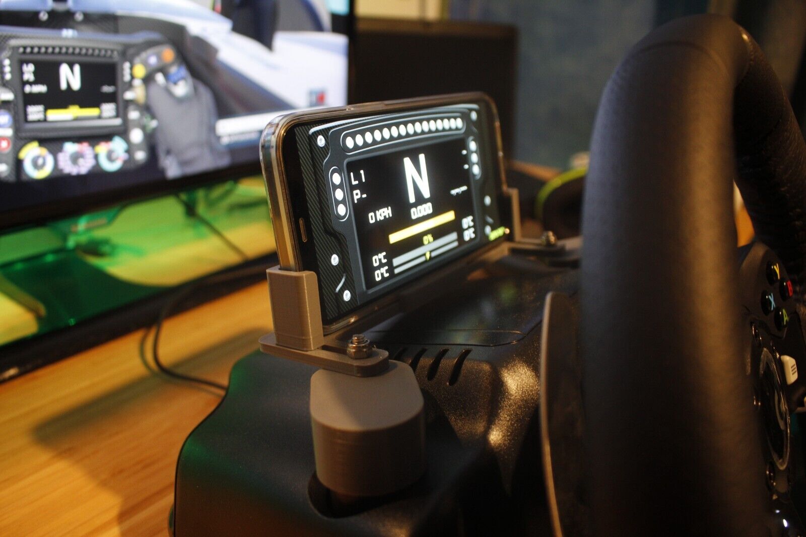 Logitech G29 G920 G923 Phone mount adaptor MOD Phone Support Holder Sim ...