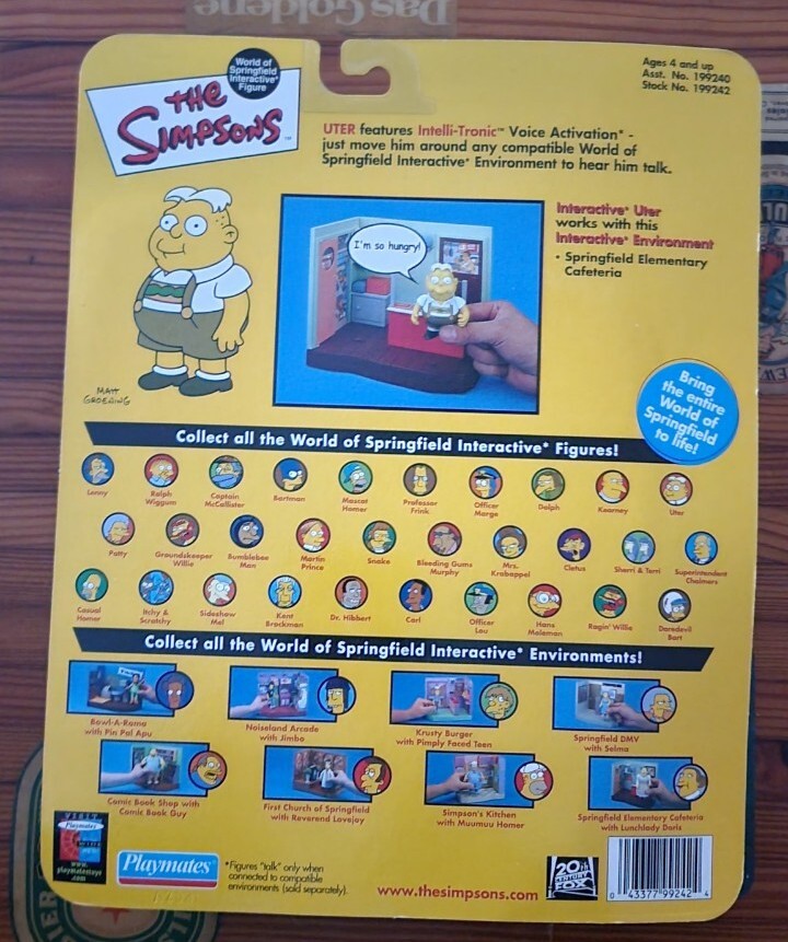 Playmates The Simpsons UTER World of Springfield Interactive Figure ...