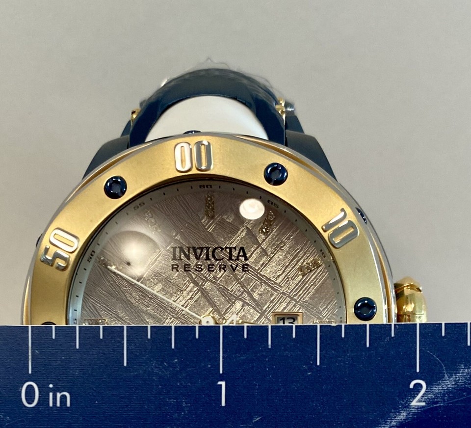 54mm Swiss R150 Auto METEORITE| Blue Bracelet |Goldtn Bezel KRAKEN ...