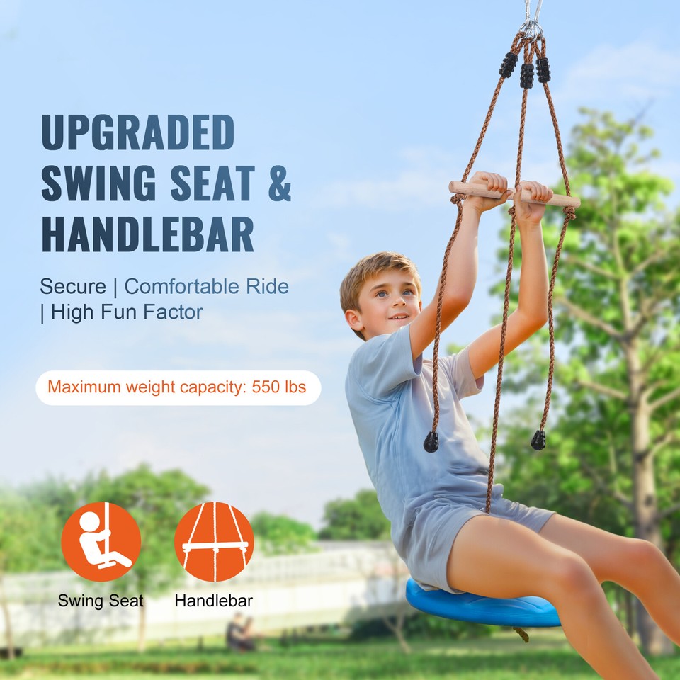 Uimoso 52 ft Zip Line Kit for Kids Adult Trolley Slackers Zipline Up to ...