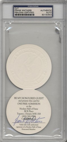 PSA/DNA Authenticated Cut Signatures Frank Mathers Certified Authentic ...