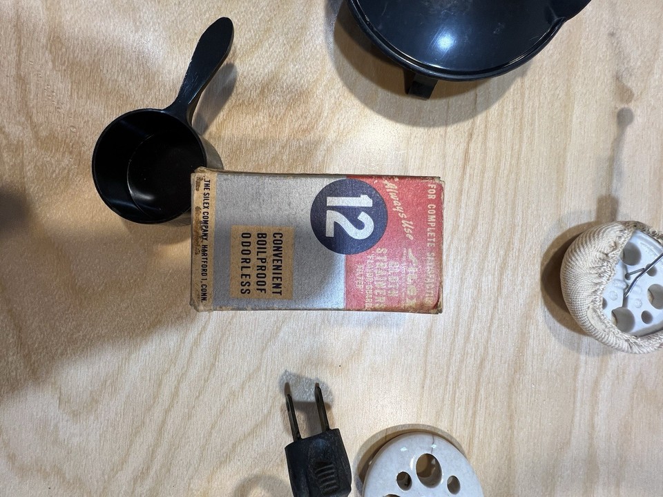 Vintage Silex Vacuum Pyrex Glass Coffee Maker Pot Double Bubble 8 Cup ...