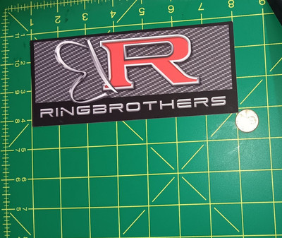 Ringbrothers Decal Sticker Automotive Logo Black Carbon Fiber 4x2 Hot ...