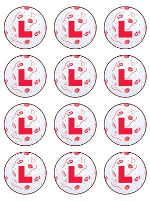 12 x Hen Party L Plate 2" Edible Cup Cake / Cake Toppers | eBay UK