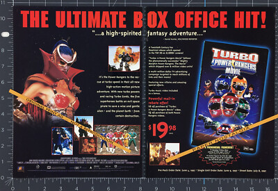 TURBO : A POWER RANGERS MOVIE - Original 1997 Trade AD / ADVERT ...