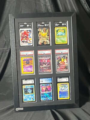 9 Slot Graded Card frame - Fits PSA CGC & TAG - ****SHOW OFF YOUR SLABS ...