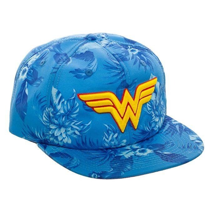 DC Comics Wonder Woman Logo Urban Mono Floral Slouch Superhero Cap Hat ...