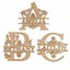 Personalised Wooden MDF Monogram Letters Craft Blank Shape Wedding ...