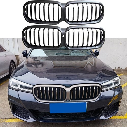 Gray Front Grille Radiator Mesh fits for BMW 5 Ser G30 Lci 2020+ Modify ...