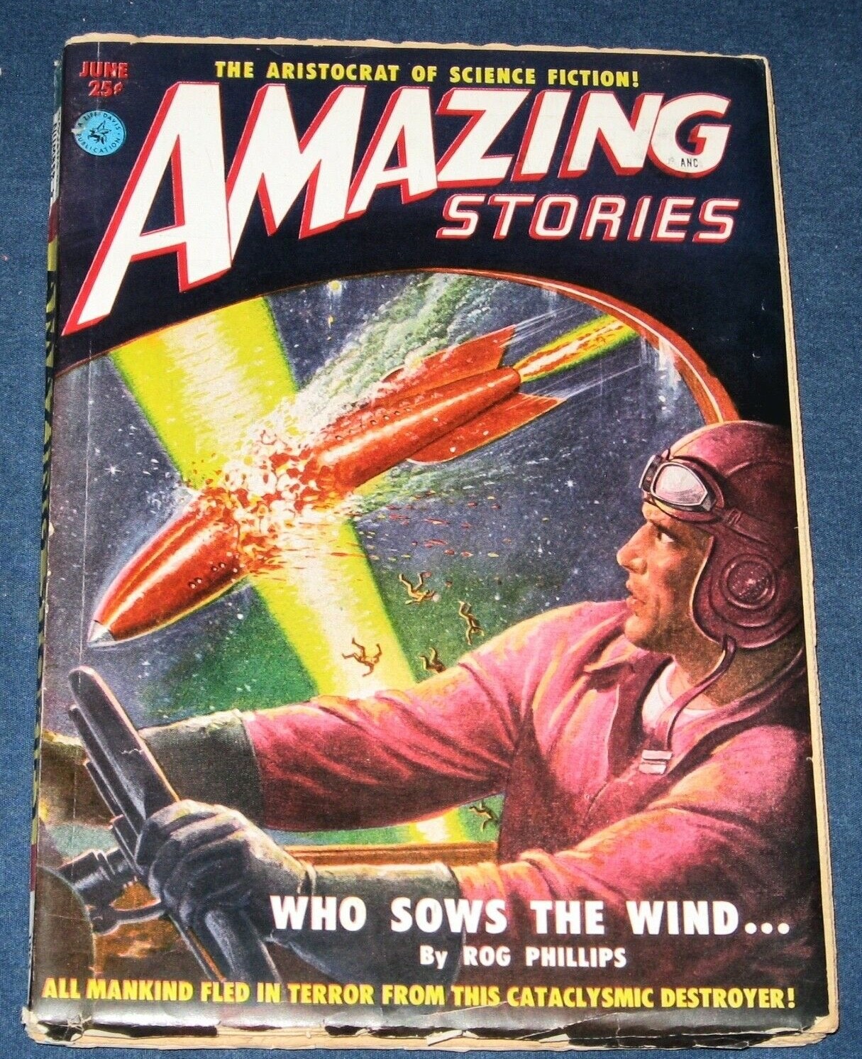 Amazing Stories June 1951 Pulp Magazine Ray Destroys Rocketship | eBay