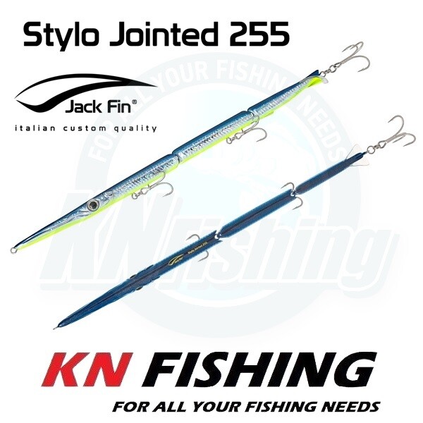 JACK FIN STYLO JOINTED UPGRADED 255 Hard Lure Sinking Spinning Italy ...