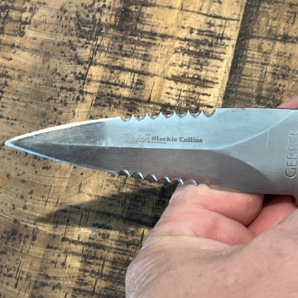 Vintage Gerber Blackie Collins River Master Clip-Lock Boot Knife No ...