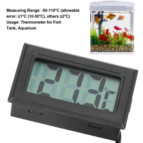2Pcs Fish Tank Digital Thermometer Aquarium Temperature Gauge Monitor ...