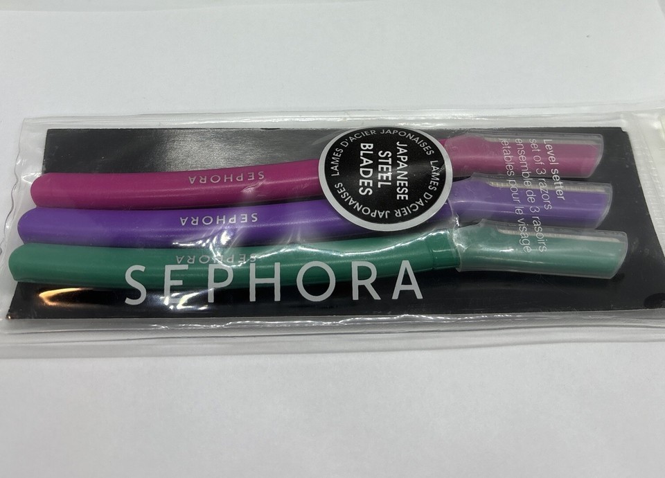 NEW SEPHORA COLLECTION Level Setter 3 Piece Set Facial Razors Japanese ...