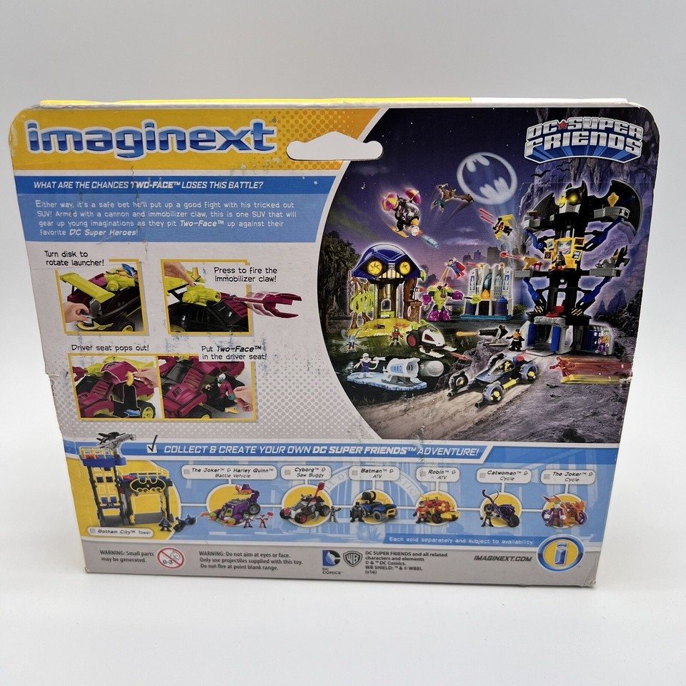 Imaginext Two Face SUV Action Figure Set DC Super Friends Gotham 2016 ...