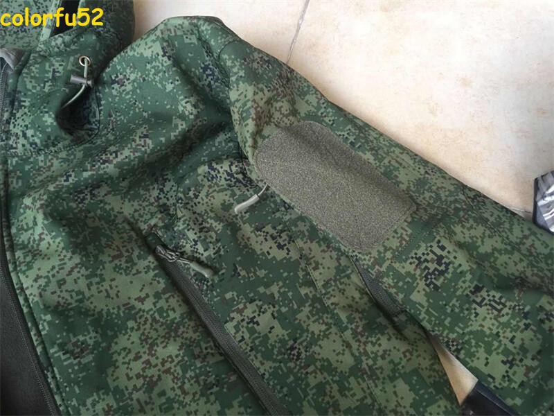 Russian EMR Green Camo Tactical Jacket Waterproof Fleece Outwear Zipper ...