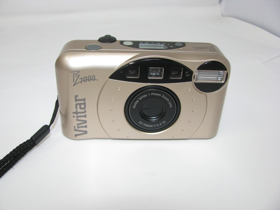 Vivitar Quartz Date PZ7000 Gold 35mm Battery Status LCD Point &Shoot ...