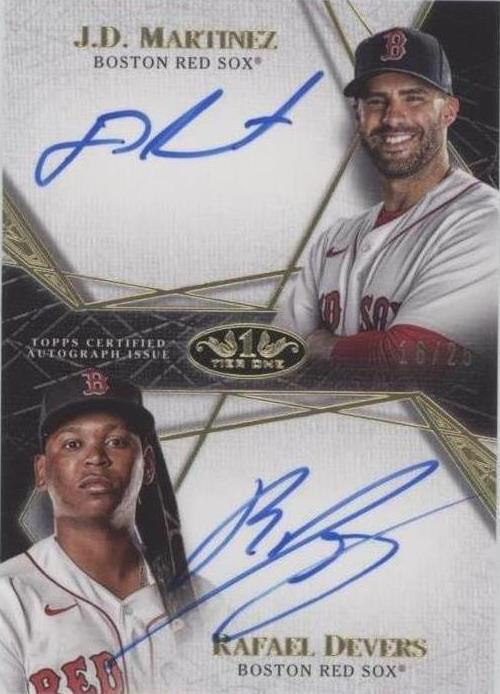 2022 Topps Tier One - Dual Autographs Rafael Devers, J.D. Martinez #DA ...