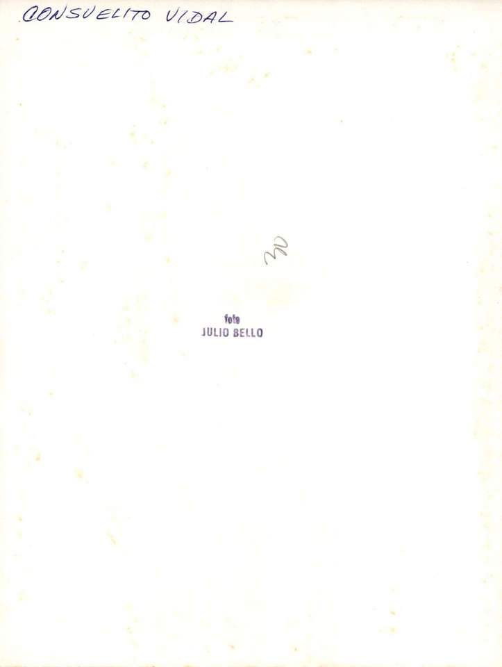 CUBAN OUTSTANDING ACTRESS CONSUELITO VIDAL CUBA 1960s JULIO BELLO Photo Y 409 | eBay