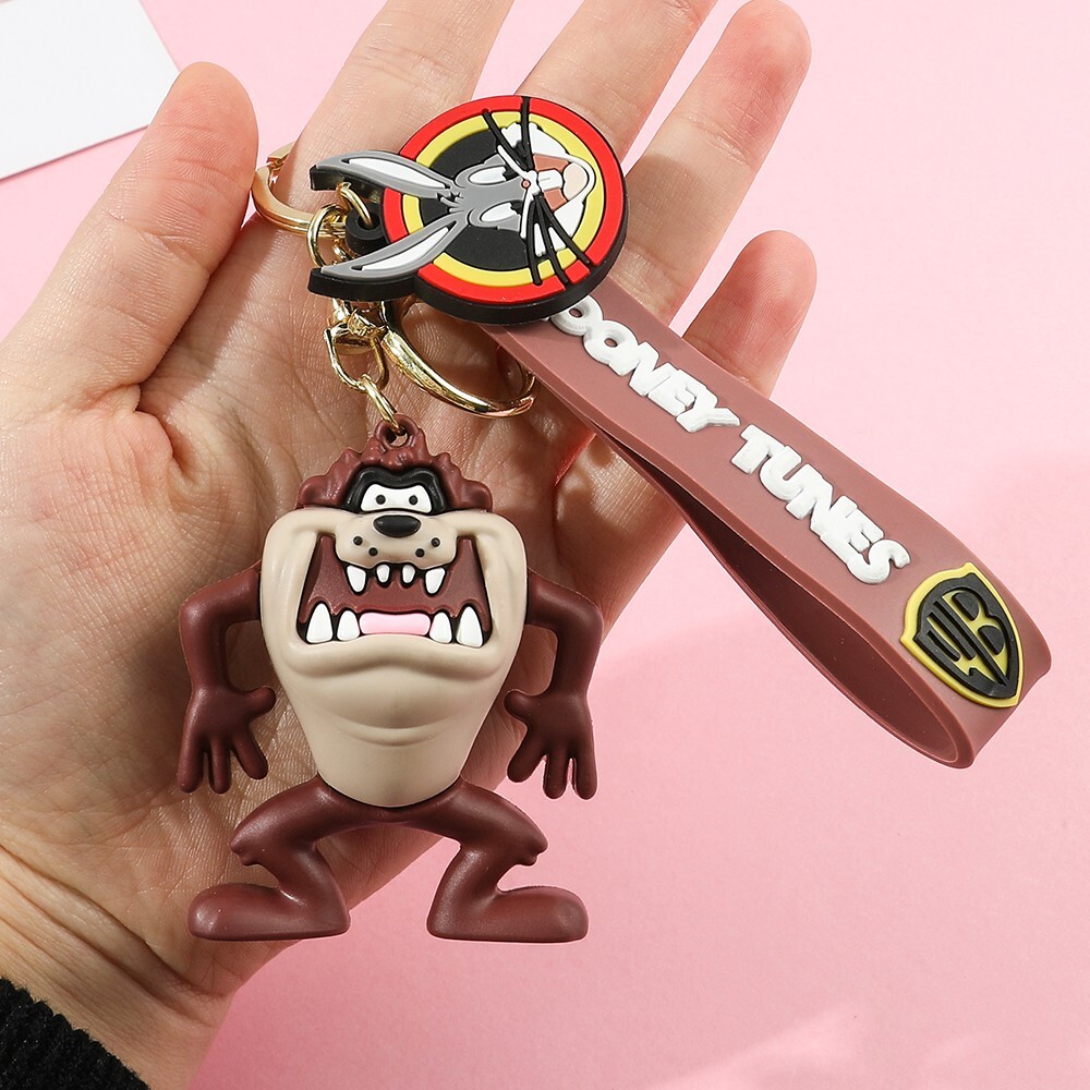 Tasmanian Devil Looney Tunes Keyring Keychain Key Fob Bag Charm Gift ...