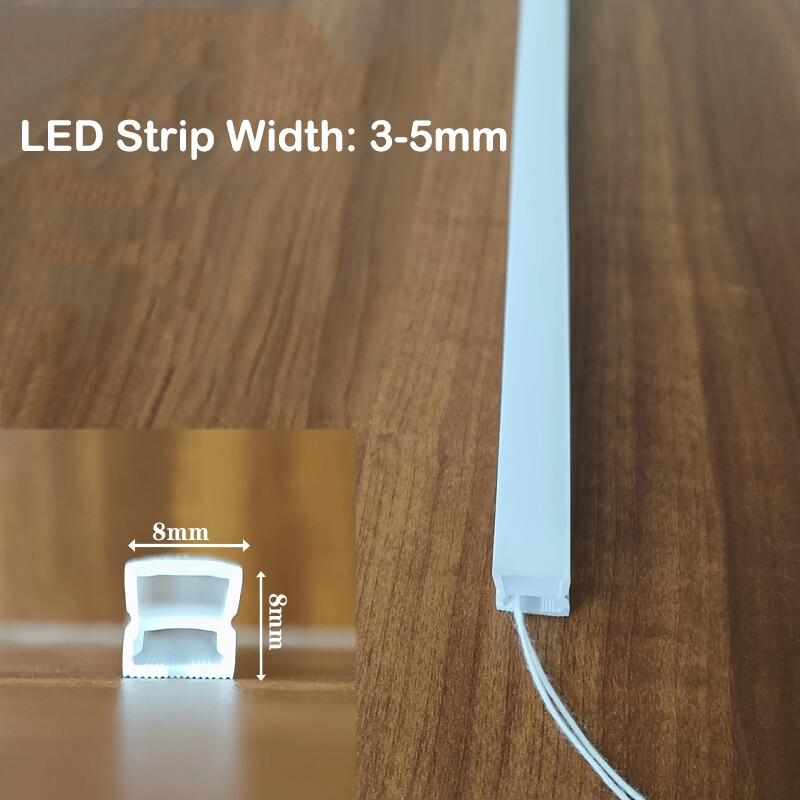 Silicone LED Channel System Cuttable Flexible Bendable DIY For LED ...