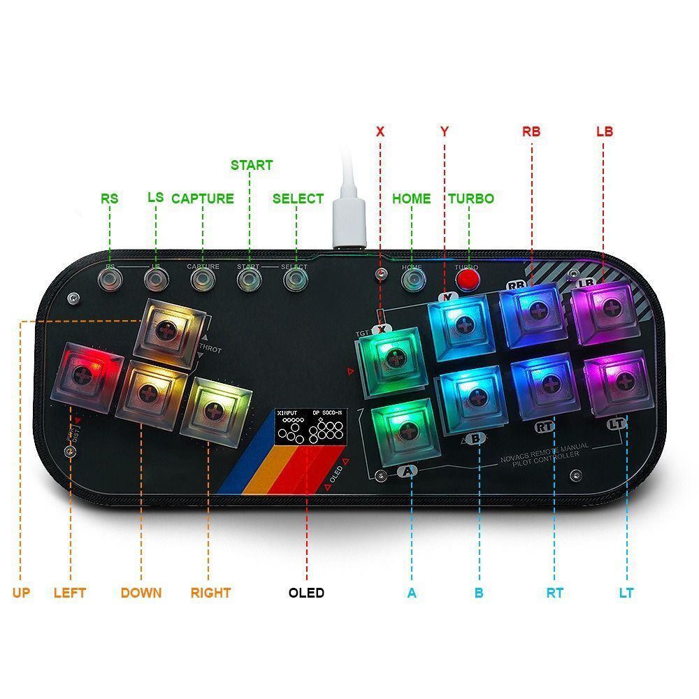 RGB Arcade Controller Universal Fighting Gamepad HitBox Controller | eBay