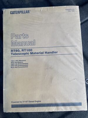 Caterpillar RT80 RT100 Forklift Parts Manual book TeleHandler catalog ...