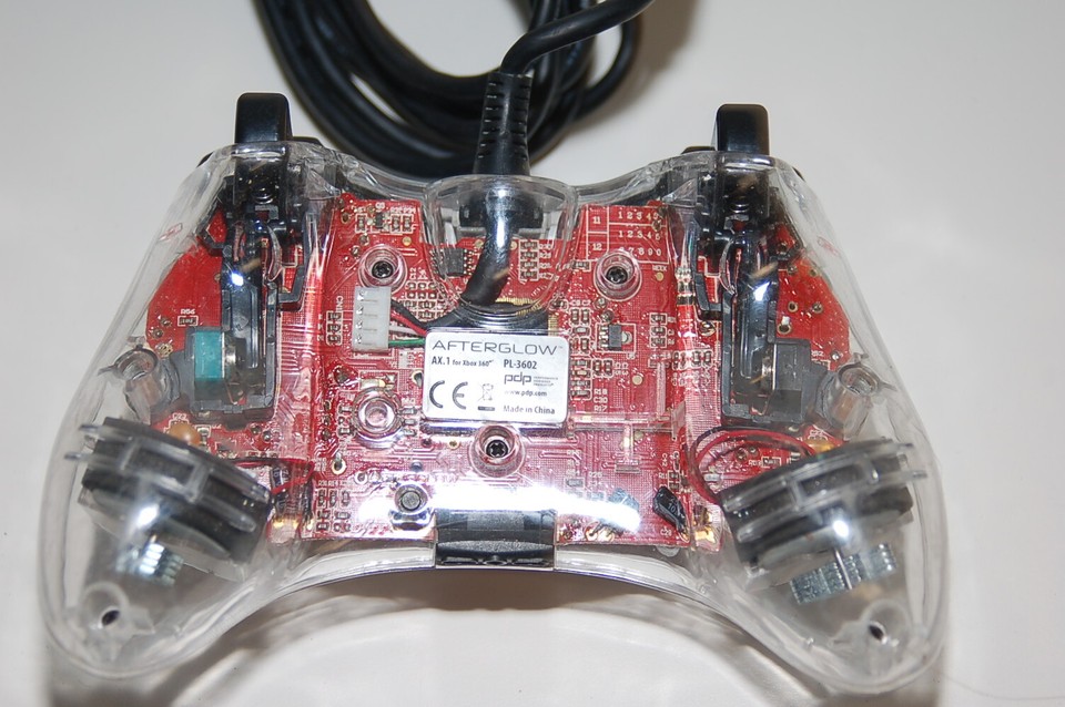 Afterglow PL-3602 Xbox 360 Clear LED Wired Controller RED | eBay