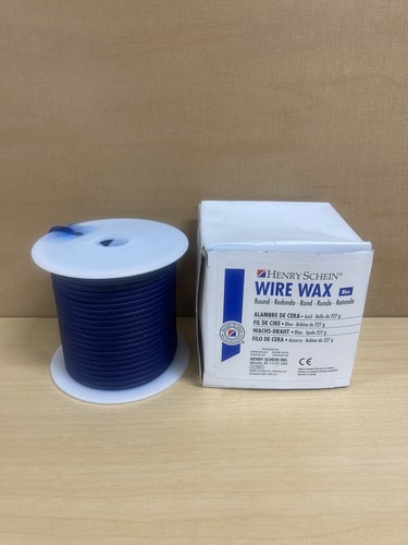 Henry Schein Round Wire Wax Blue Roll 8 Gauge 227G 1/2 Lb. Dental ...
