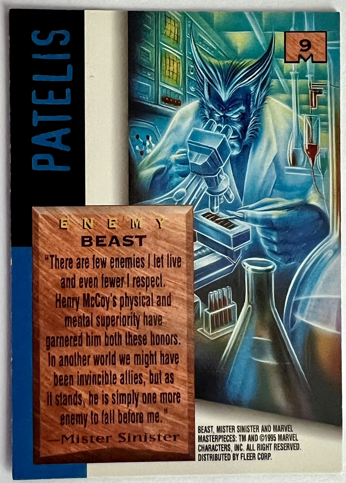 Beast Card #9 - DIMITRI PATELIS - Marvel Masterpieces - 1995 - Fleer | eBay