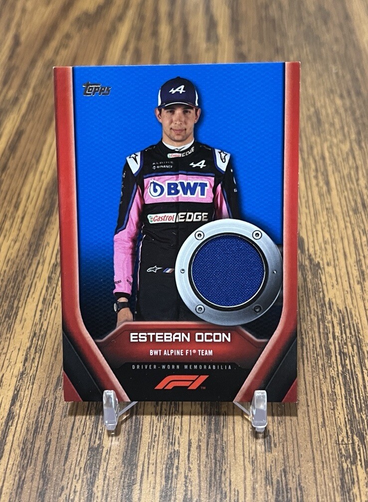 2022 Topps Formula 1 F1 Relics Blue /99 Alpine Esteban Ocon #F1RL-EO ...