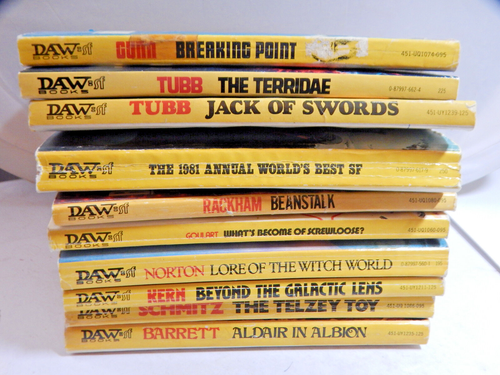 DAW Vintage Fantasy Paperback Books Lot Of 11 Titles Various Authors | eBay