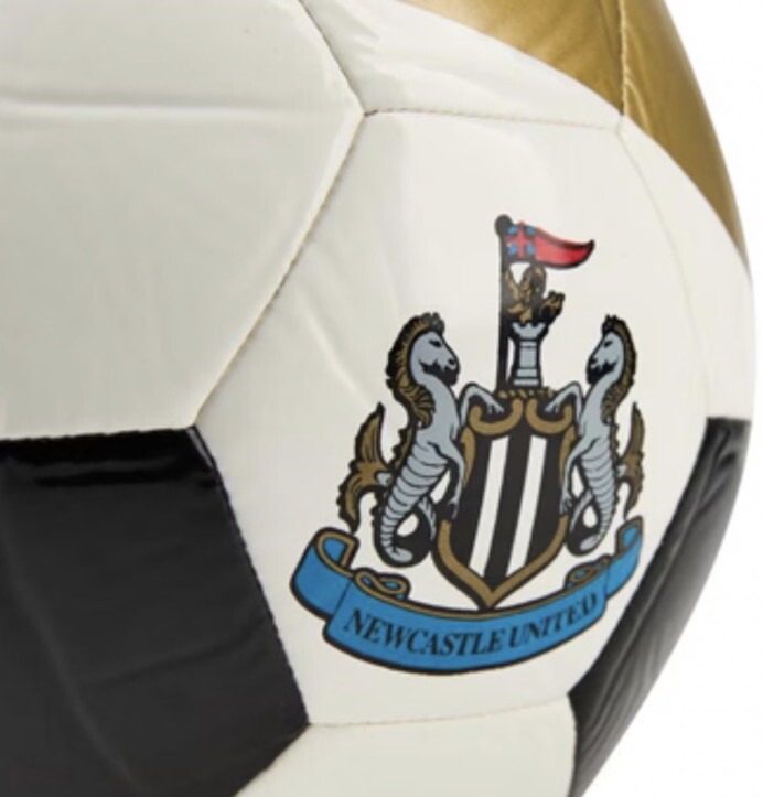 NEWCASTLE UNITED Official Size 5 Black & White NUFC Football By Castore ...