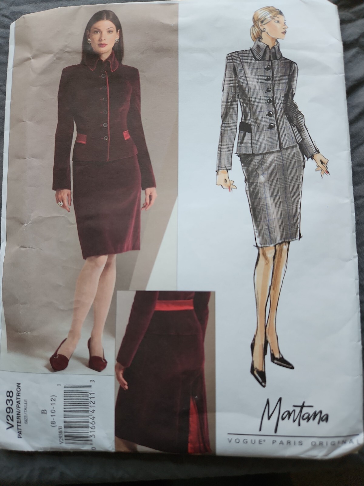 VOGUE 2938 Misses' Petite Jacket & Skirt Montana Pattern V2938 Size 8 ...