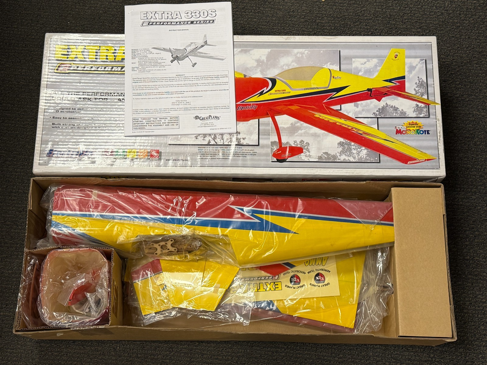 New Great Planes ElectriFly Extra 330 330S Balsa Electric Airplane ARF ...