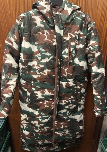 Boohoo Man Coat Size S Camouflage Design With Pockets Long Zips At ...