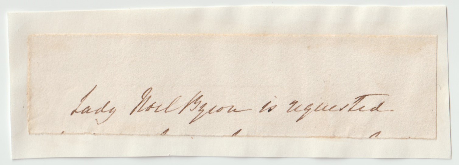 Lady Byron Autograph - Wife Of Lord Byron, Mother Of Ada Lovelace | eBay UK