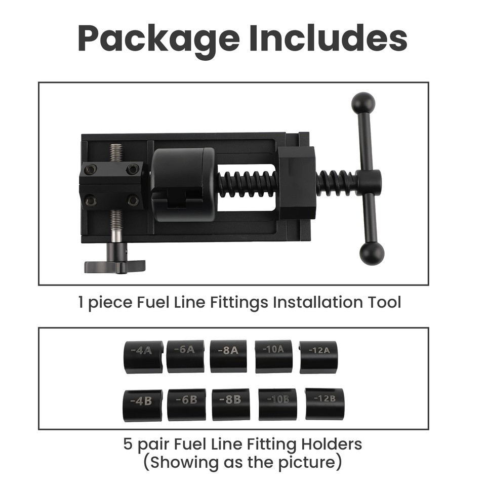 AN4-AN12 Fuel Line Fittings Installation Tool Fuel Hose Repair Tool Kit ...