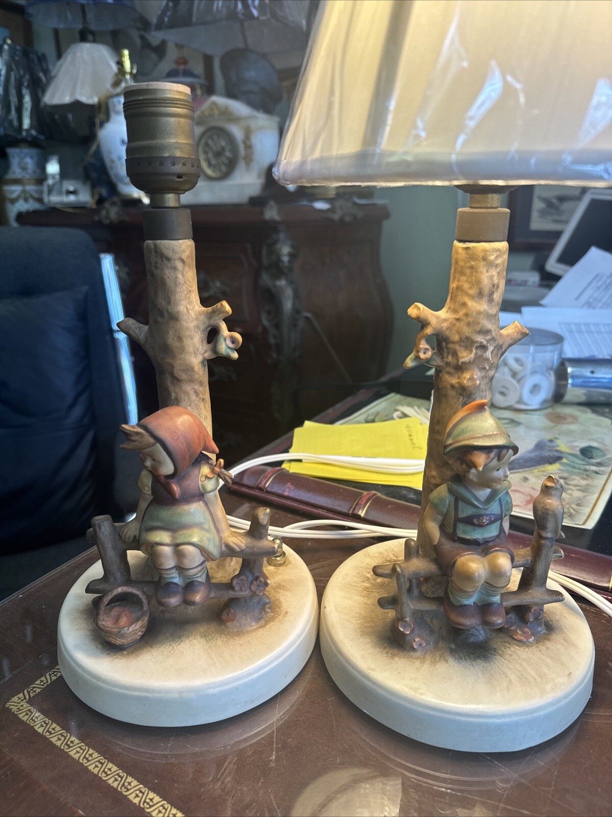 Beautiful Pair Of Vintage Hummel Lamps | eBay