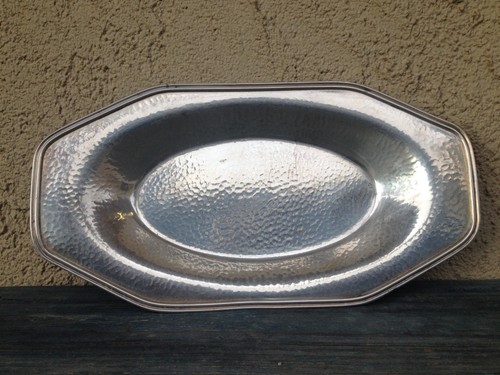 APOLLO BERNARD RICE’S SONS HAMMERED SILVERPLATE HORS D’OEUVRES SERVING ...