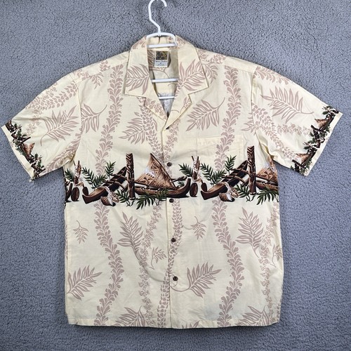 Winnie Fashion Hawaiian Shirt Mens XL Tiki Outrigger Beach Tropical ...