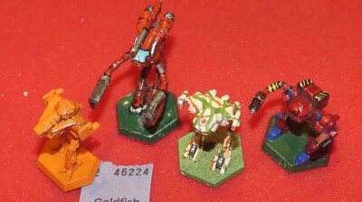 Battletech Mechwarrior Painted Plastic Figures x4 FASA Mech Miniatures ...