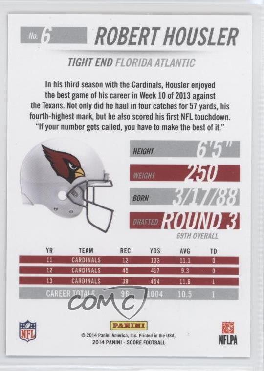 2014 Score Red Zone /20 Rob Housler Robert Housler #6 | eBay