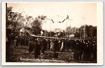 Chatsworth Illinois~Corn Festival~Trapeze Artists in Town~Crowd~1909 ...