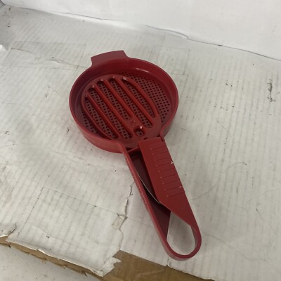 Vintage Tupperware 1689 Sift-It red plastic flour cocoa sifter | eBay