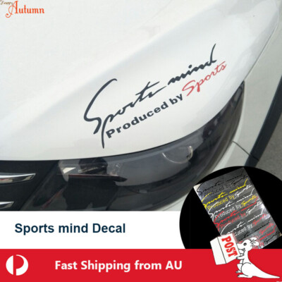 1x Car Sports Mind Sticker Decal Logo Film Black Red Clear Front Side ...