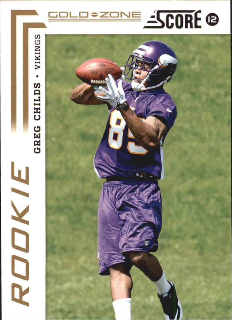 2012 Score Gold Zone Minnesota Vikings Football Card #390 Greg Childs ...