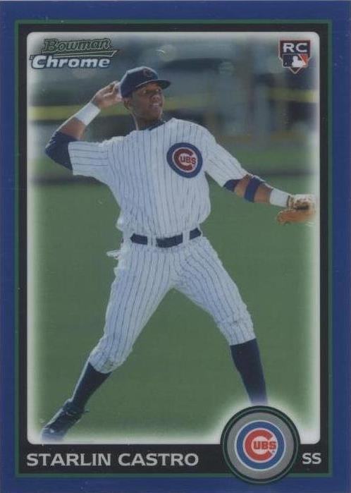 2010 Bowman Draft Picks & Prospects - Chrome Starlin Castro #BDP4 Blue ...