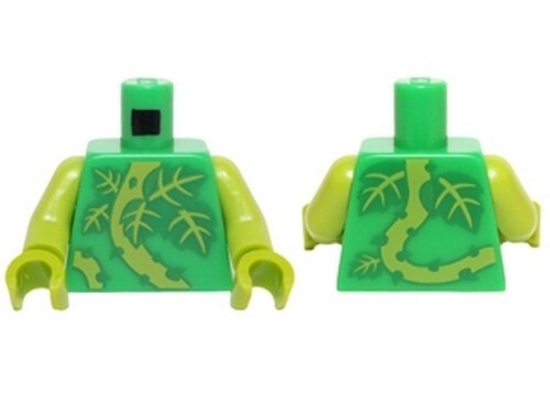 LEGO 973pb2103c01 Plant Monster, Series 14 Torso Plant Vines with ...
